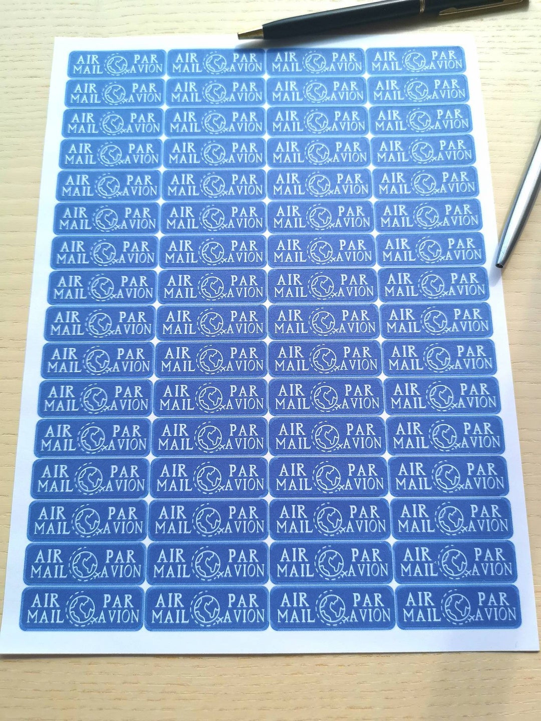 Blue Air Mail/par Avion Stickers, Suitable for Shipping International ...