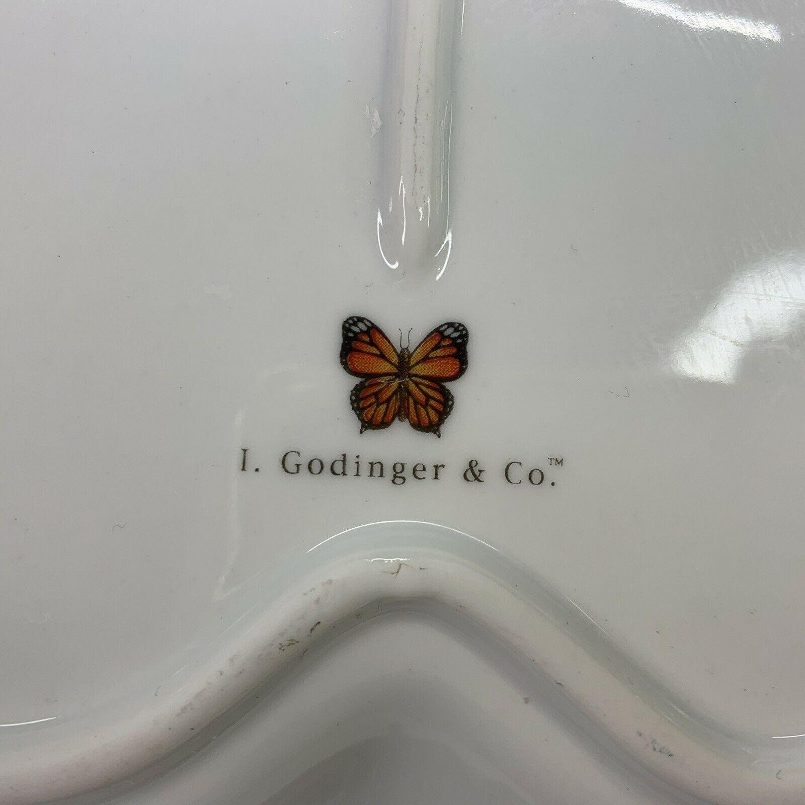 I. GODINGER & CO. Leaf-shaped Serving Dish Center Handle – Dragonfly ...