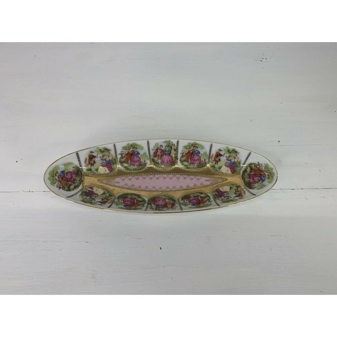 Vintage Royal Vienna “courting Dish Tray 1102 Porcelain Relish Dish ...