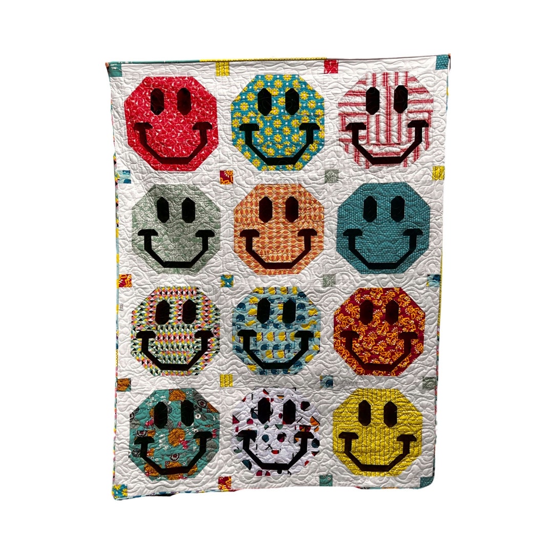 50x66 Smiley Face Handmade Quilt - Etsy