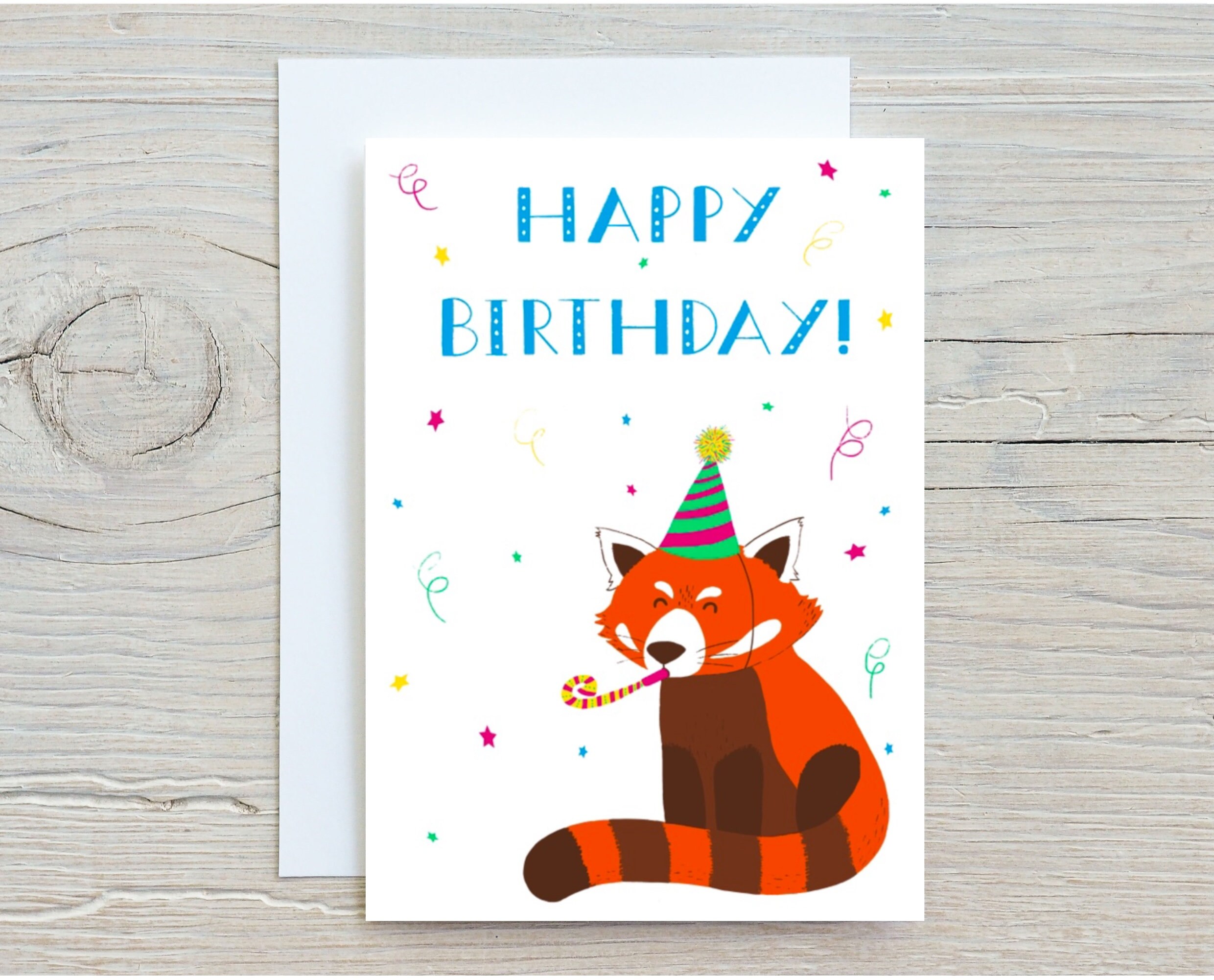 Red Panda Birthday Card, A5,greetings Card, Birthday,red Panda - Etsy