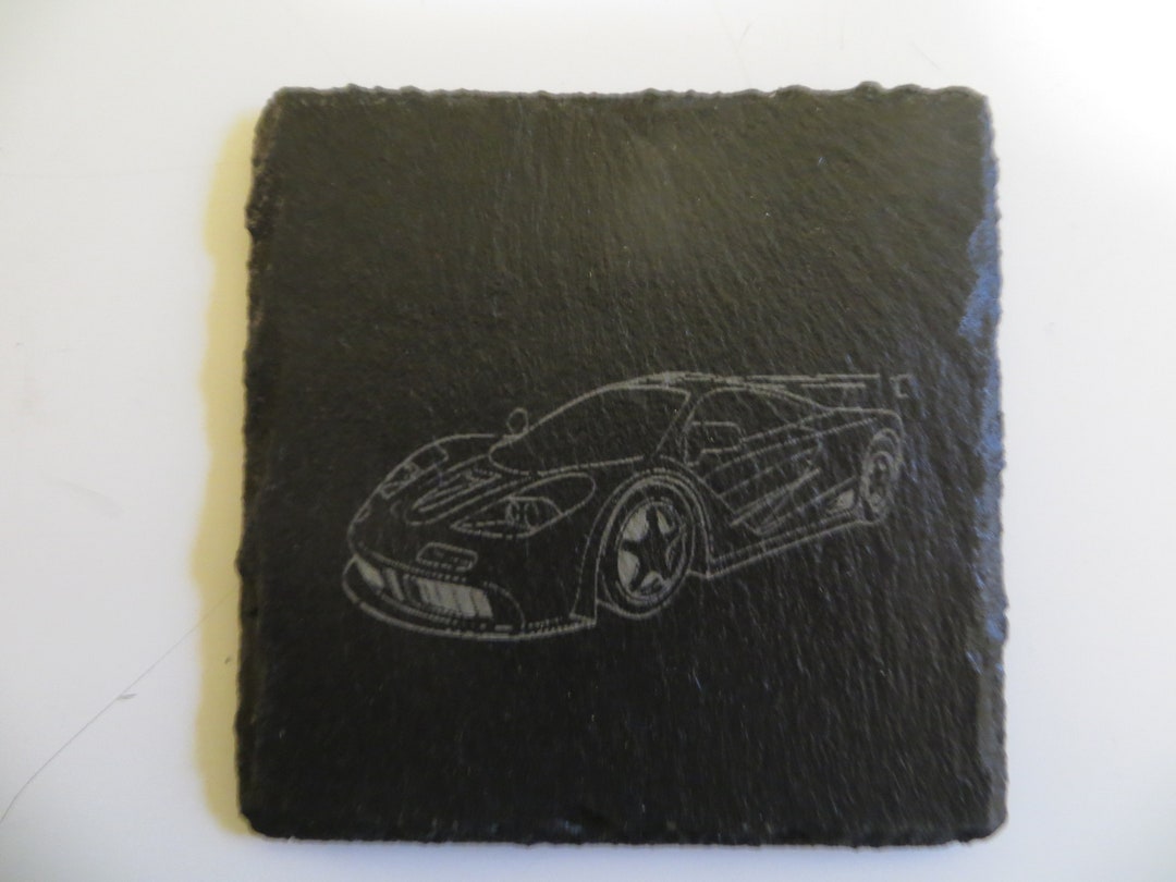 Mclaren F1 L M Car Etched Slate Coaster Mclaren F1 L M Car Lovers Gift ...