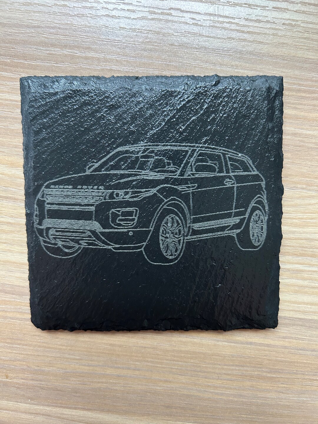 Landrover Range Rover Car Etched Slate Coaster Landrover Car Lovers ...