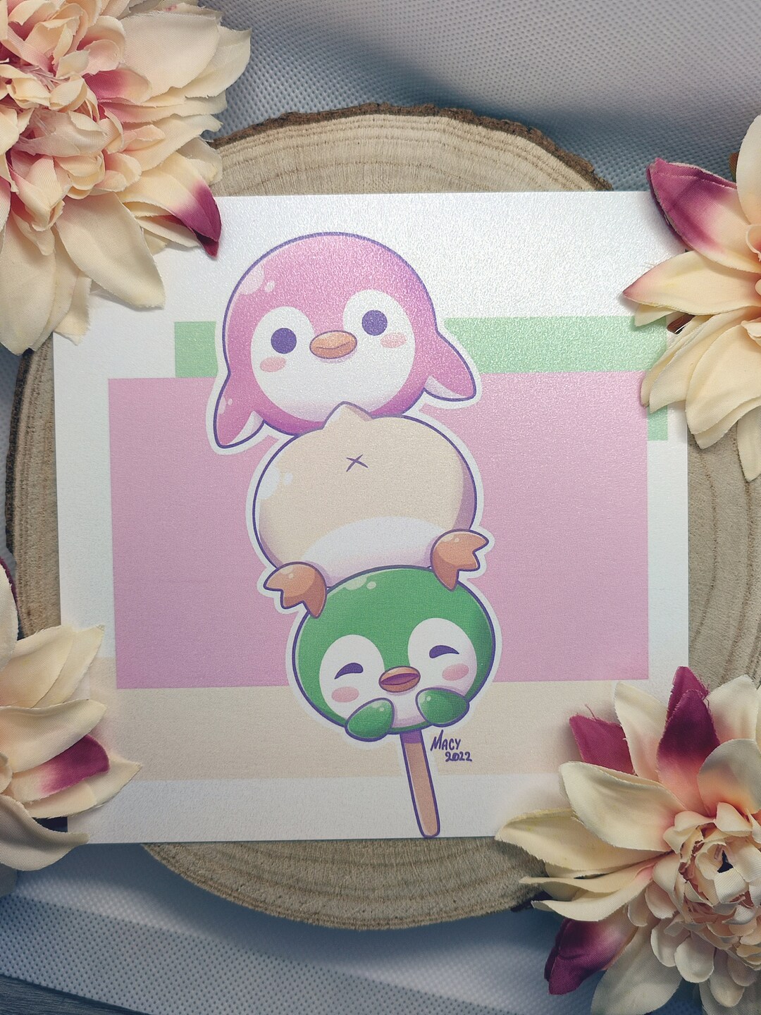 Mr Pingu Dango Print Pearl - Etsy