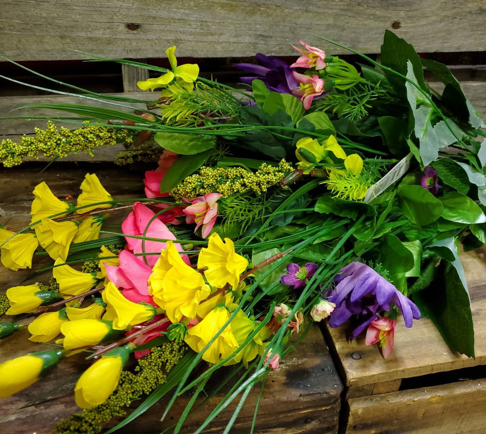 Whimsical Spring Wildflower Wreath Decorative Spring Wreath - Etsy