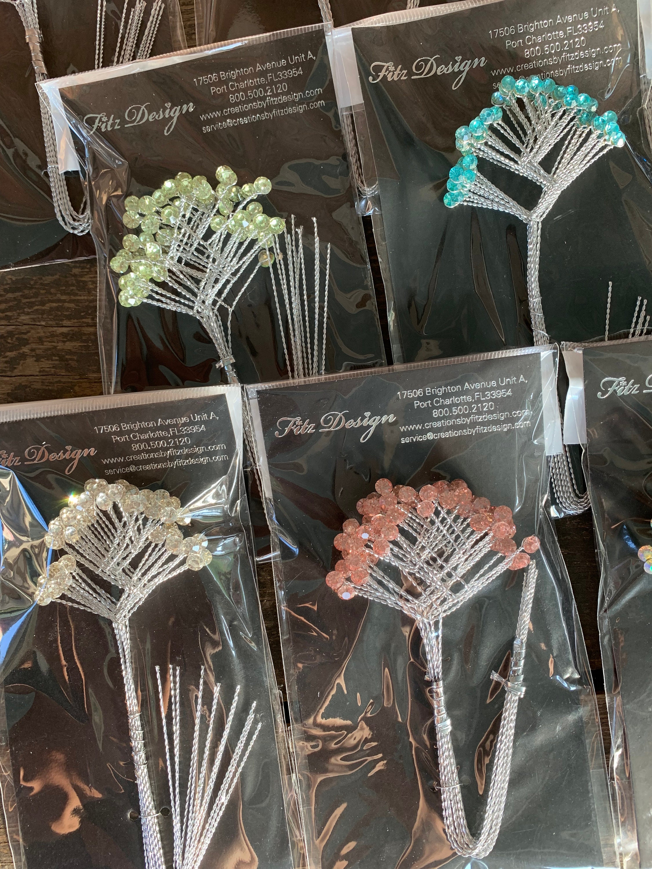 12 Stems Crystal Rhinestone Sprays Jewel Stone Diamond | Etsy