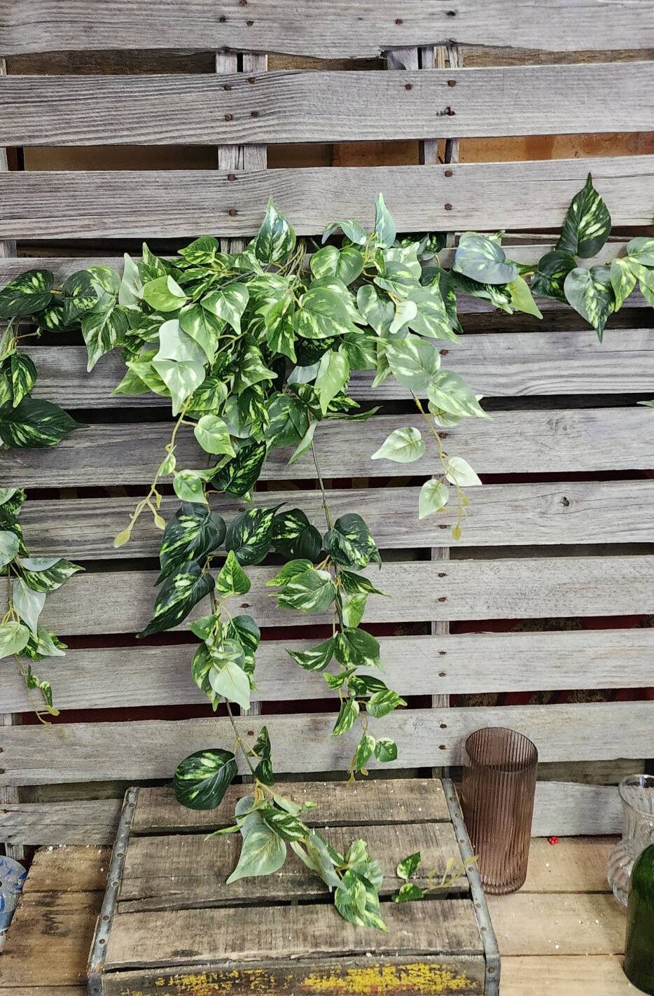 42 Faux Pothos Foliage Bush Greenery Artificial Fake - Etsy
