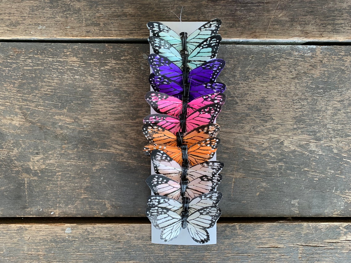 12 Pcs 3 Artificial Assorted Butterflies Fake | Etsy
