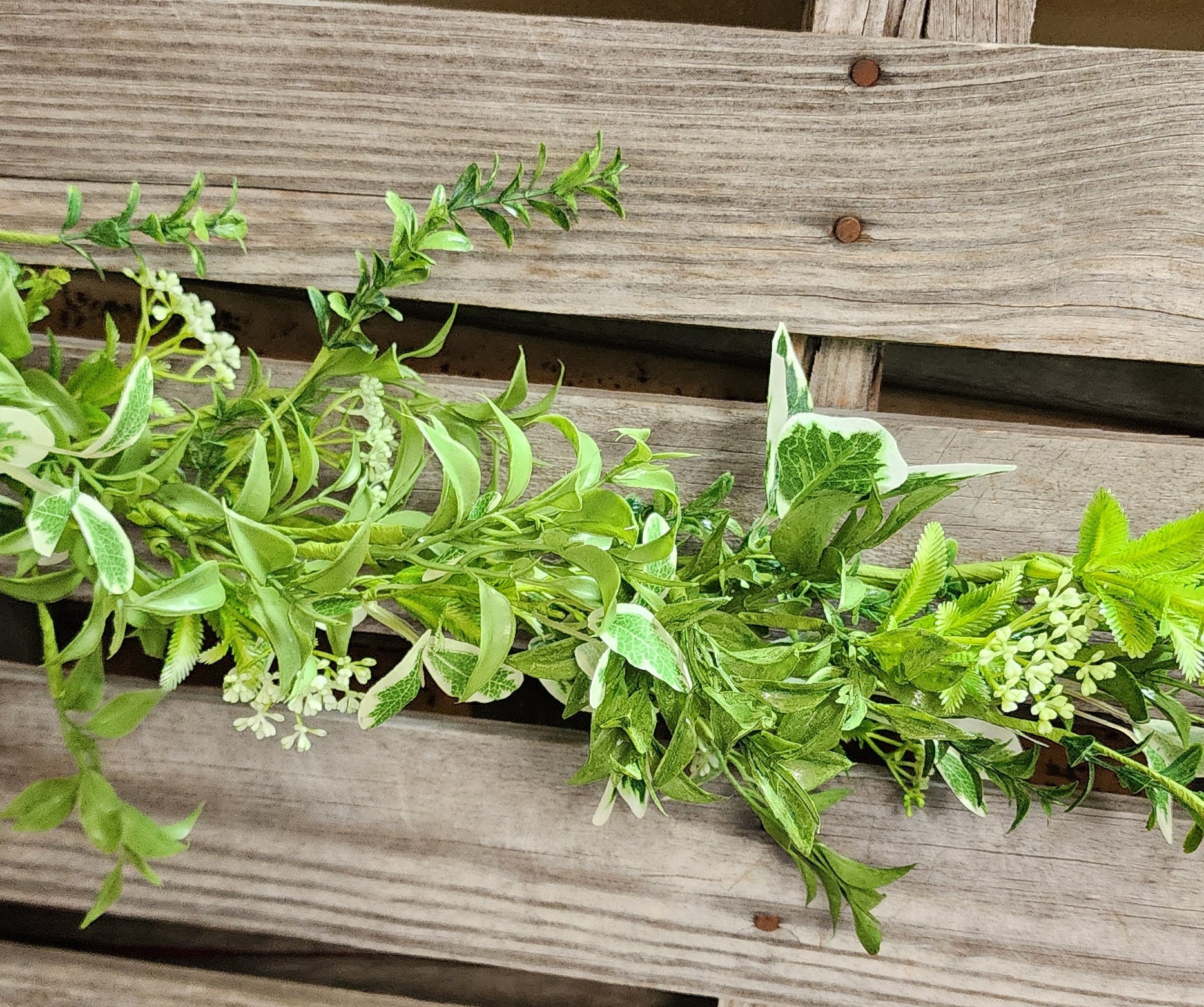 48" Spring Mixed Greenery Garland ~ Artificial Wedding Decor Garlands ...