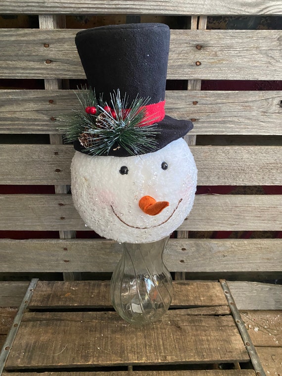 Tree Topper Snowman Head | Etsy