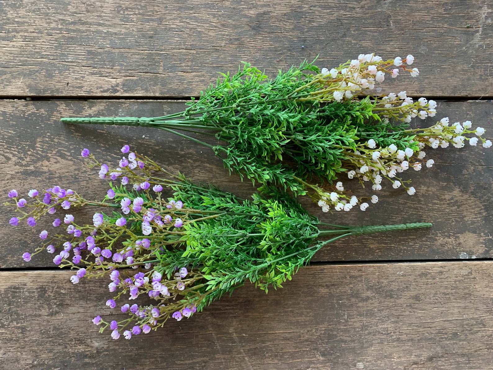 19 Plastic Gyp Bush Purple Lavender White Artificial - Etsy