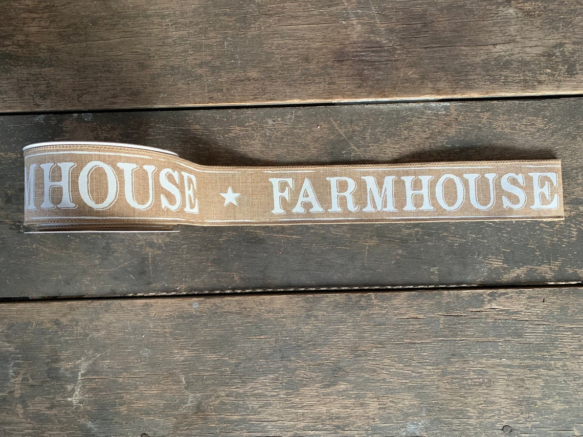 3 COLORS 2.5 10 Yards FARMHOUSE Letters in White - Etsy