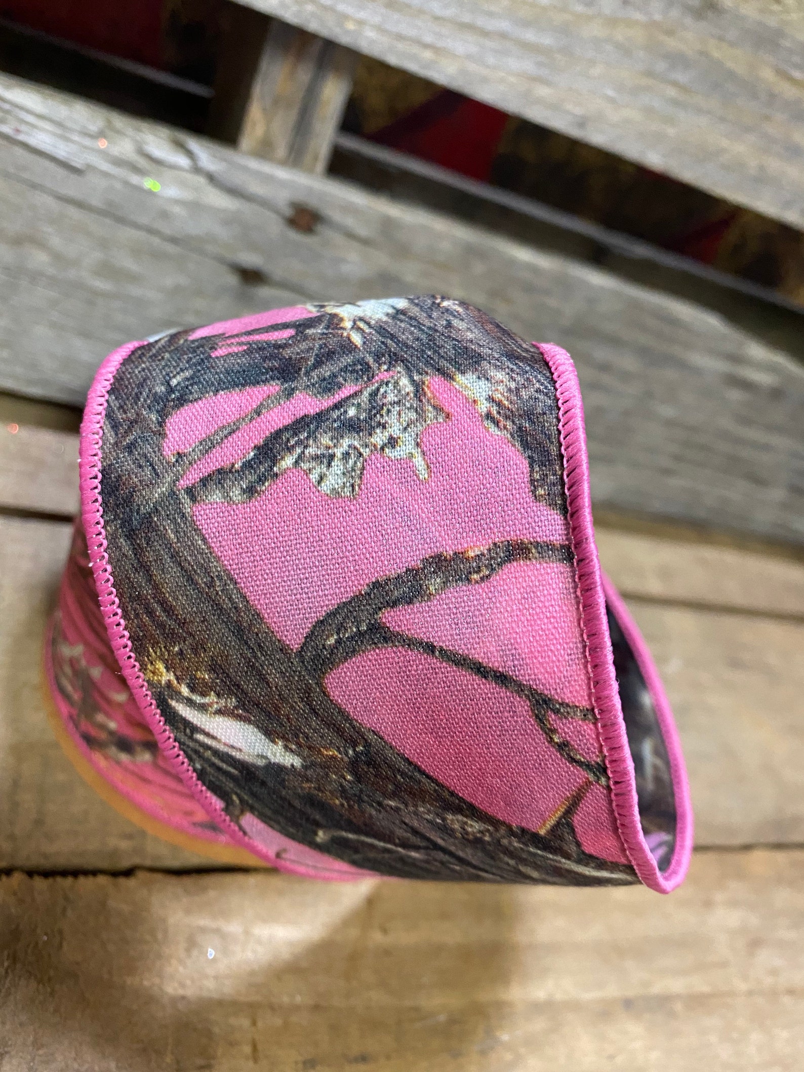 Wired Pink Camo Ribbon 10 Yd Wired Camouflage Ribbon hunting - Etsy