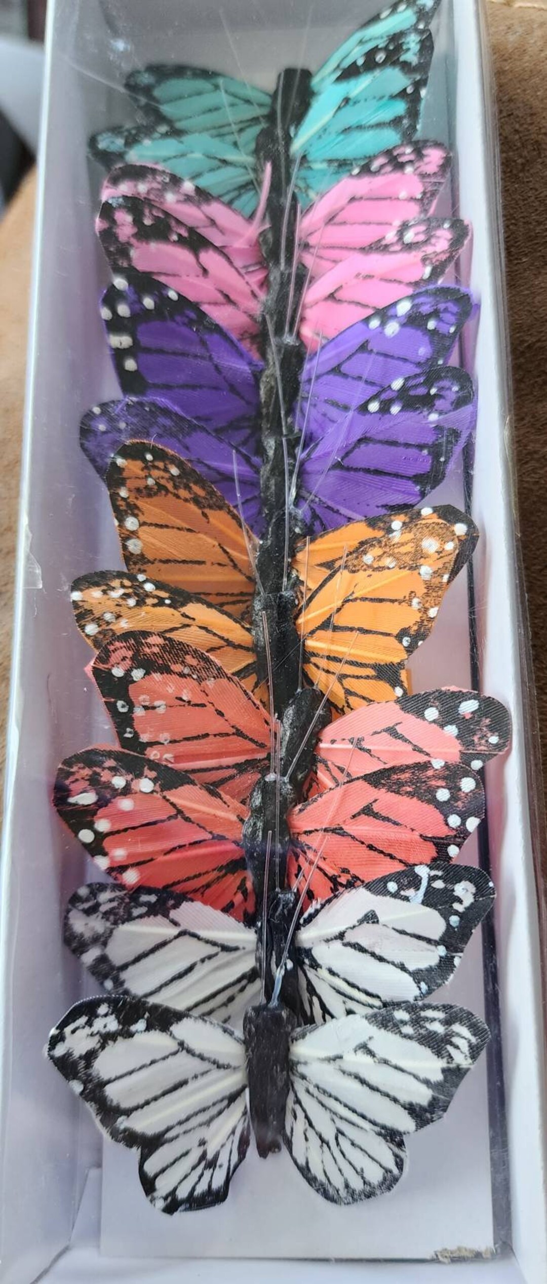 12 Pcs - 2" Artificial Assorted Monarch Butterflies - Fake Colored ...