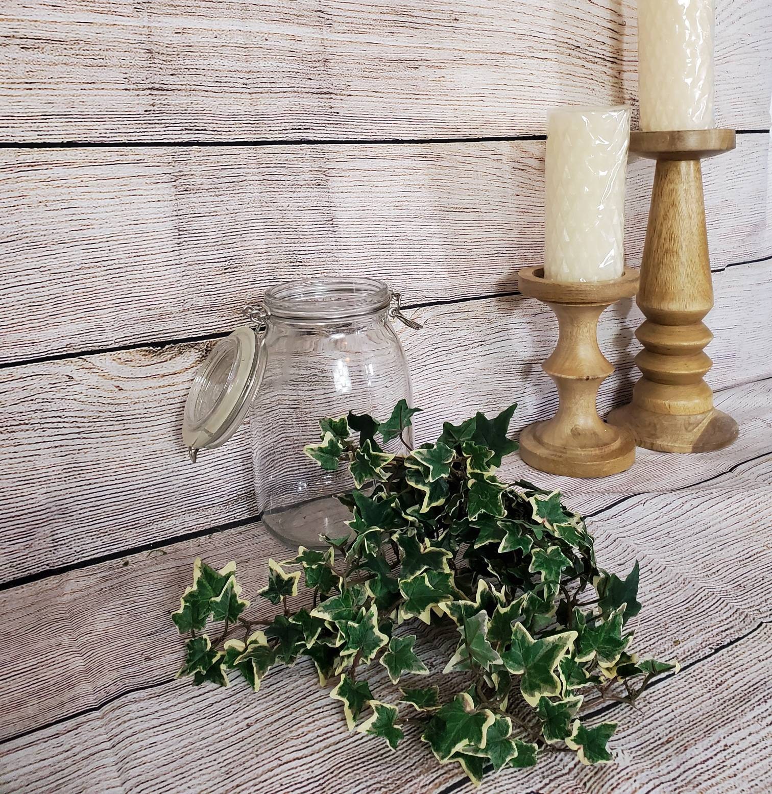 14 Silk Varigated Ivy Bush Artificial Trending Greenery | Etsy