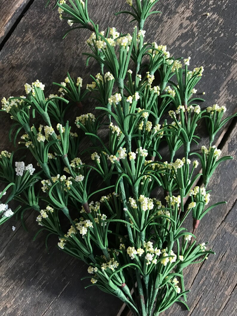 14 Gyp Bush White Yellow Artificial Fake Baby - Etsy