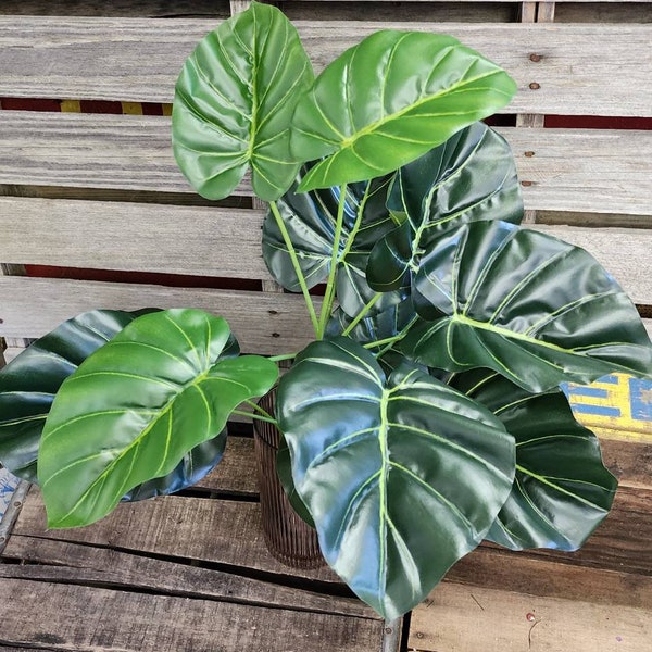 Faux Elephant Ear Plant - Etsy