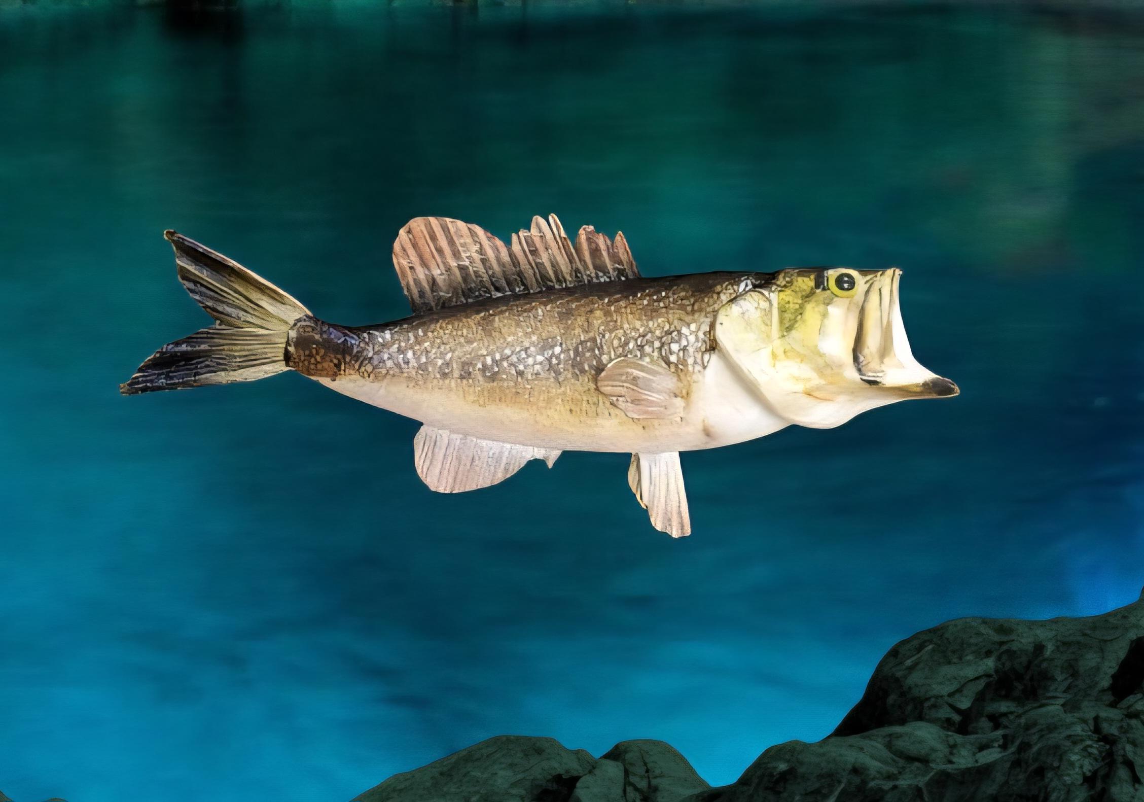 Artificial Large Mouth Bass 19" - Lake Fish Theme Wreath Party ...