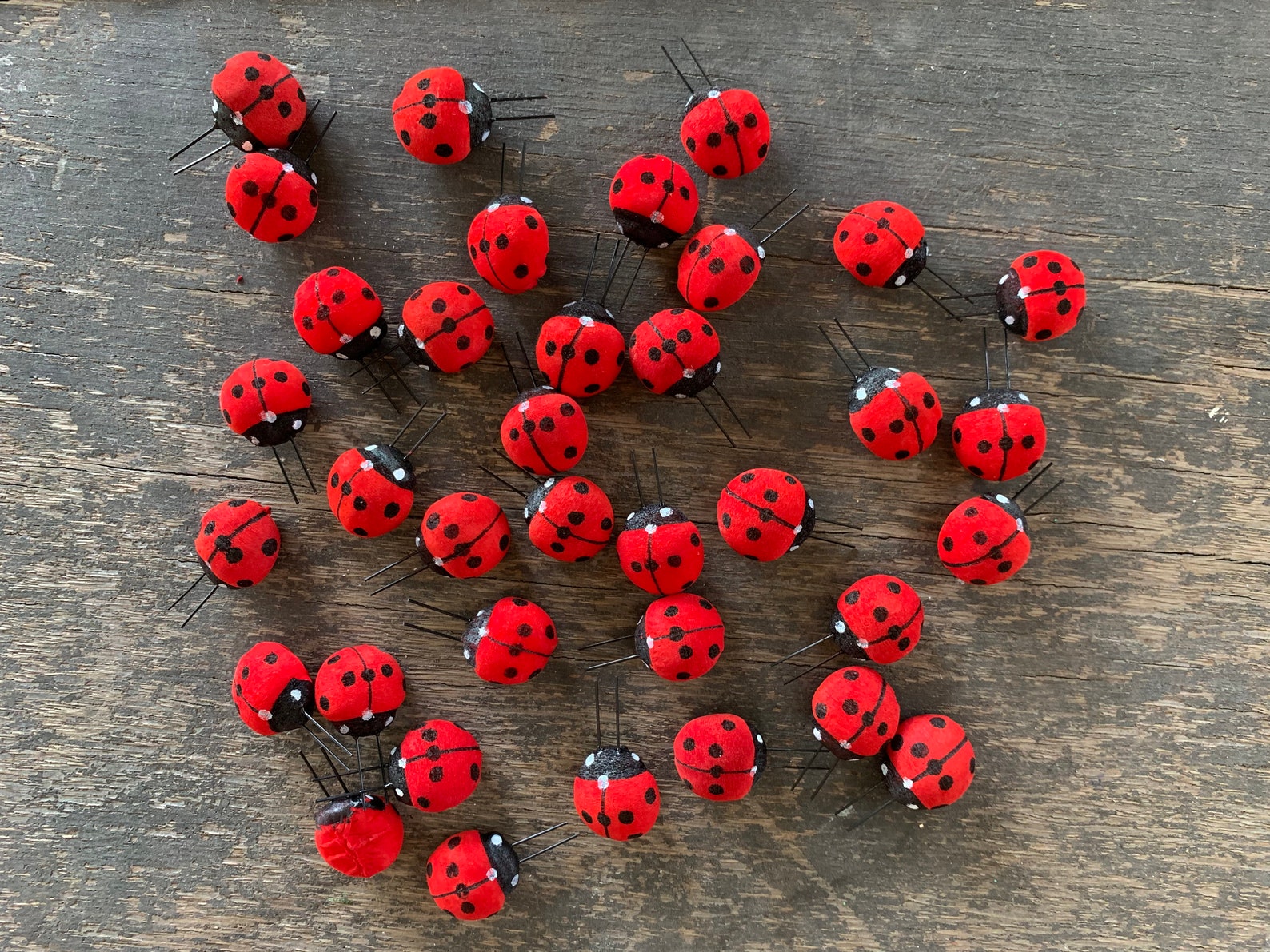 36 Pcs Mini Artificial Ladybugs Fake Colored Floral | Etsy