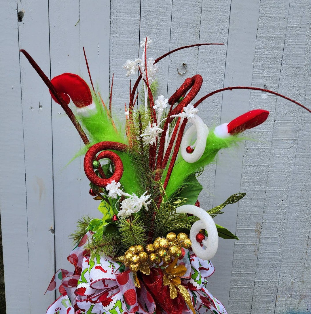 Whimsical Green Monster Christmas Tree Topper - Etsy