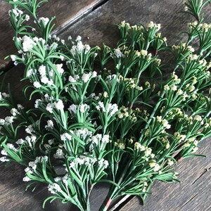 14 Gyp Bush White Yellow Artificial Fake Baby Baby's Breath Filler ...