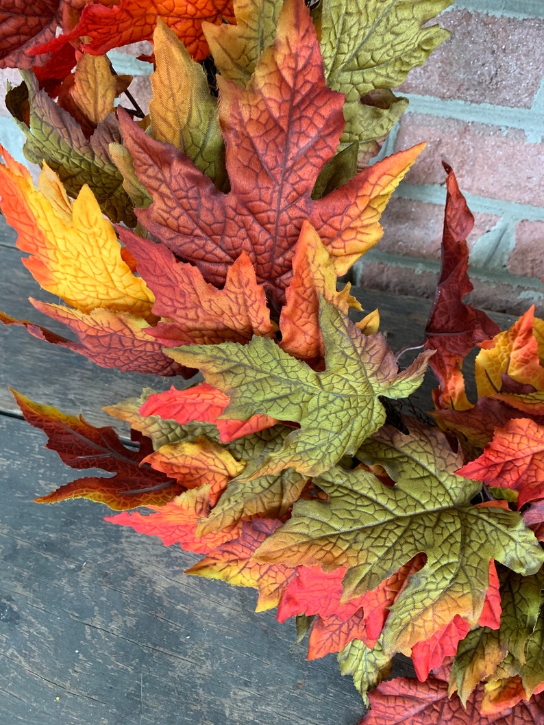 23 Fall Leaves Vine Wreath Fall Front Door Decor Porch | Etsy