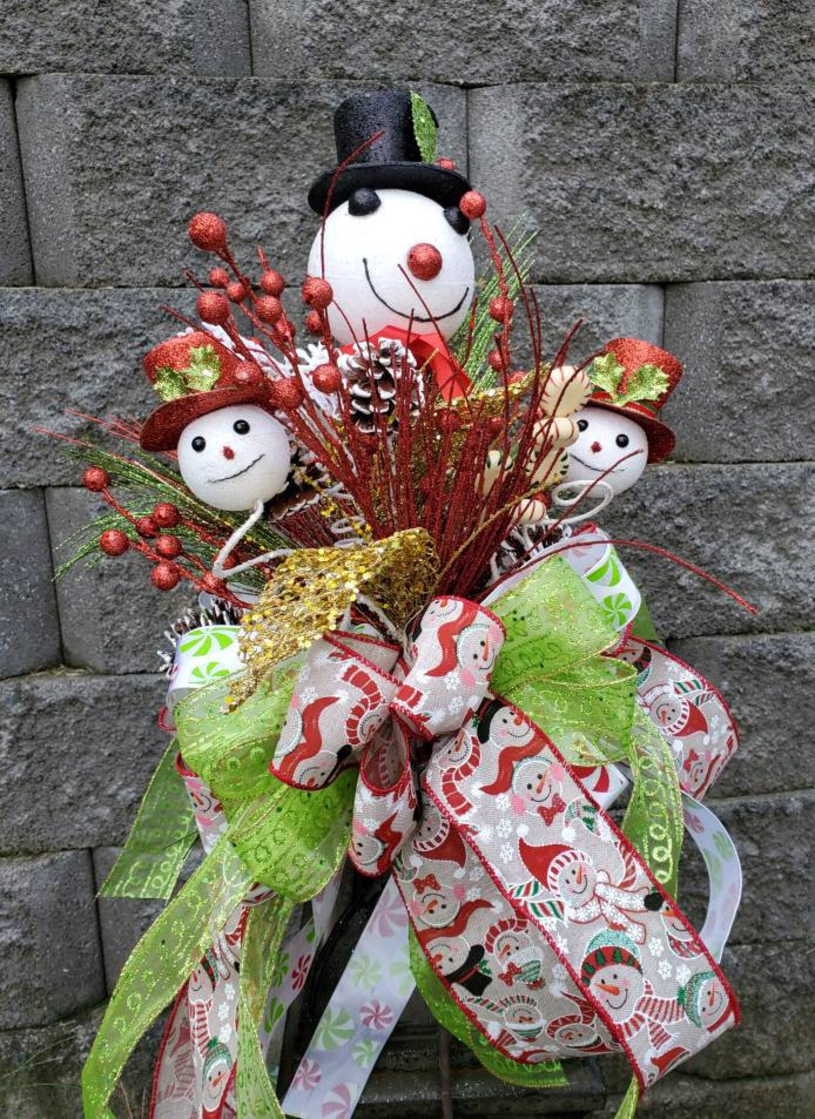 Snowman Glitter Christmas Tree Topper Snowman Tree Decor - Etsy