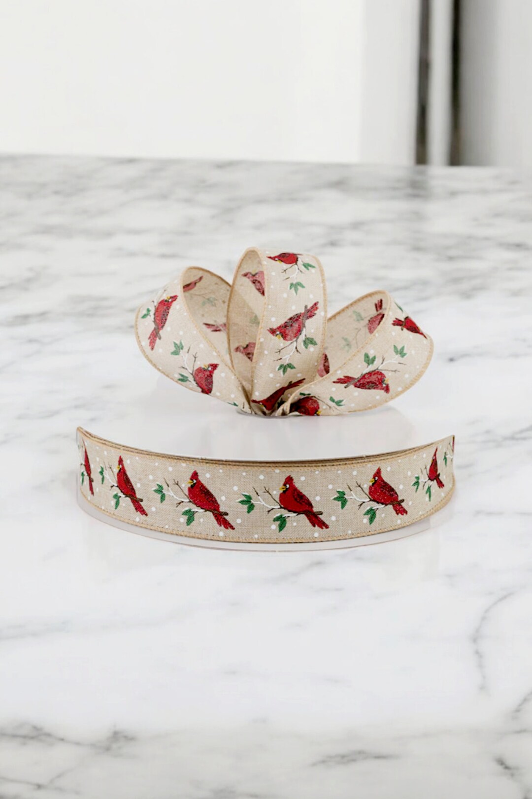 1.5" Cardinal Wired Ribbon 50 Yard Roll ~ Wreath Supplies - Etsy