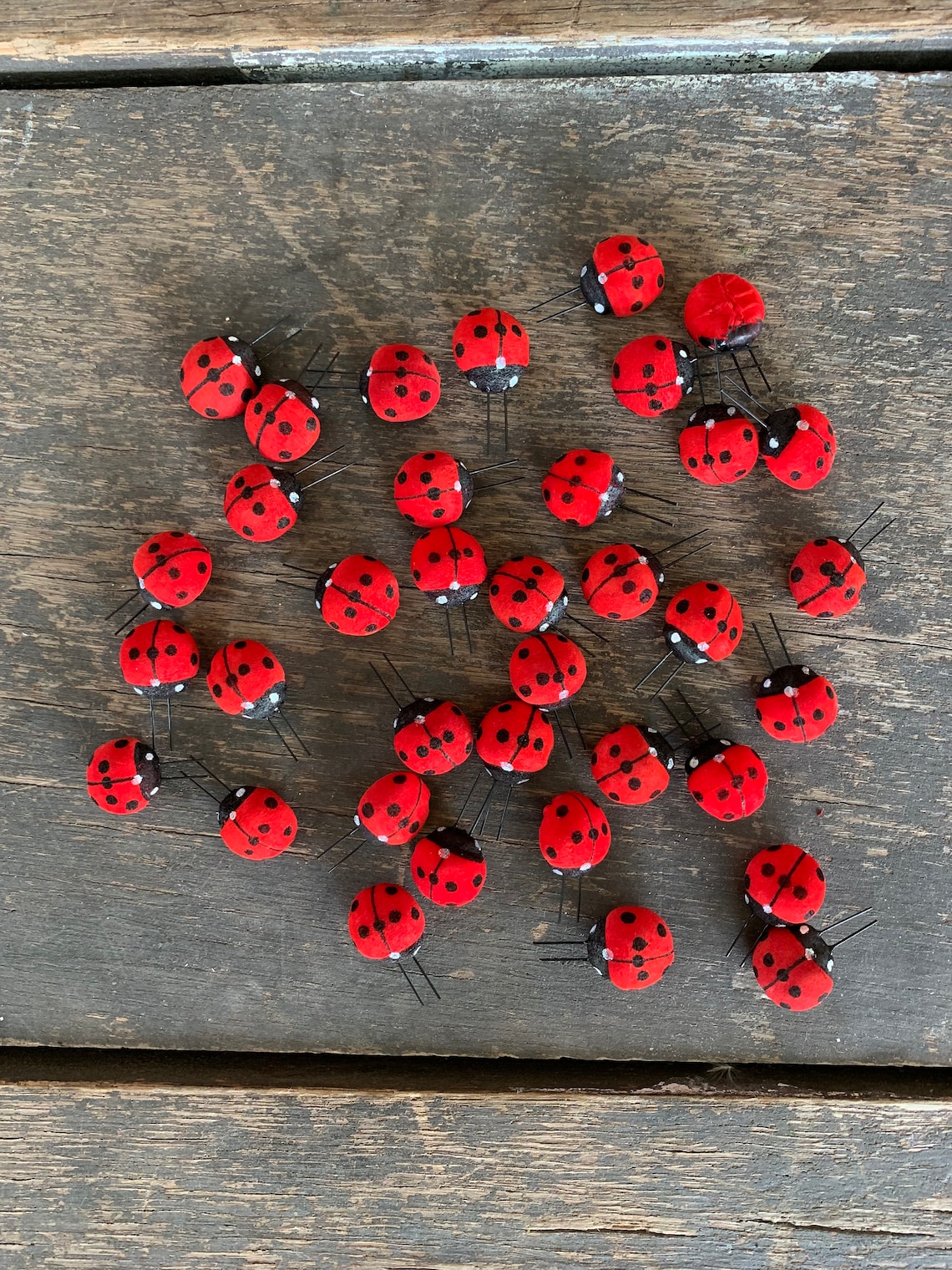 36 Pcs Mini Artificial Ladybugs Fake Colored Floral - Etsy