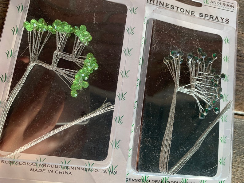 12 Stems - Crystal Rhinestone Sprays - Jewel Stone Diamond Glitter ...