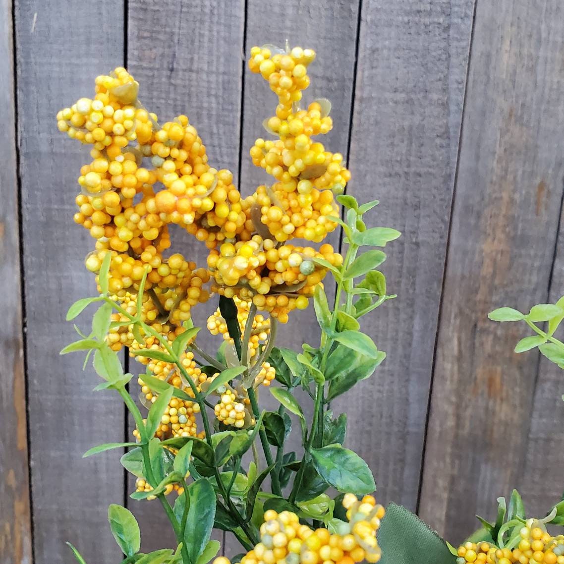 Yellow Foam Berry Bush, Artificial Floral Wreath Supply - Etsy