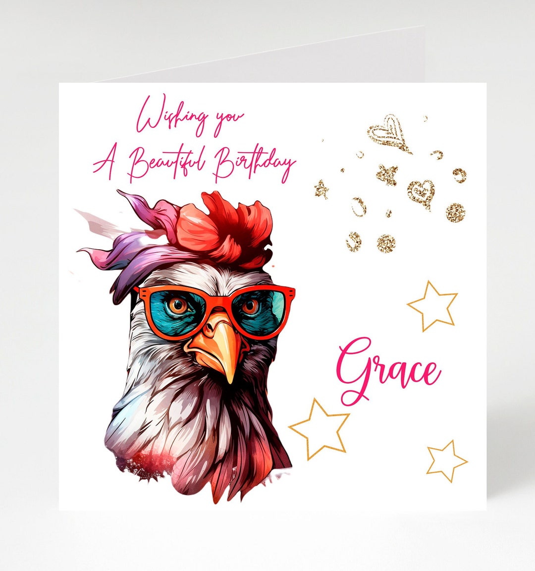 Funny Birthday Card, Hen Birthday Card, Chicken Birthday Card ...