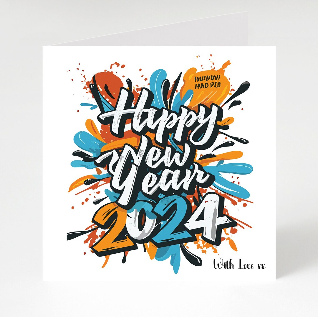 Happy New Year Card Happy New 2024 Pack of Cards Pack of - Etsy