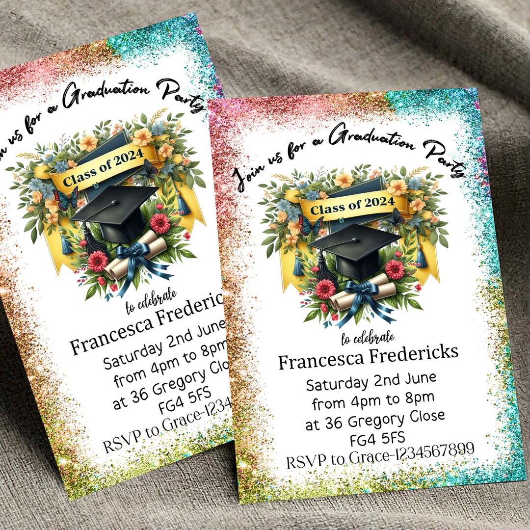 Graduation Party Invitation, Class of 2024 Party Invites, Graduation ...
