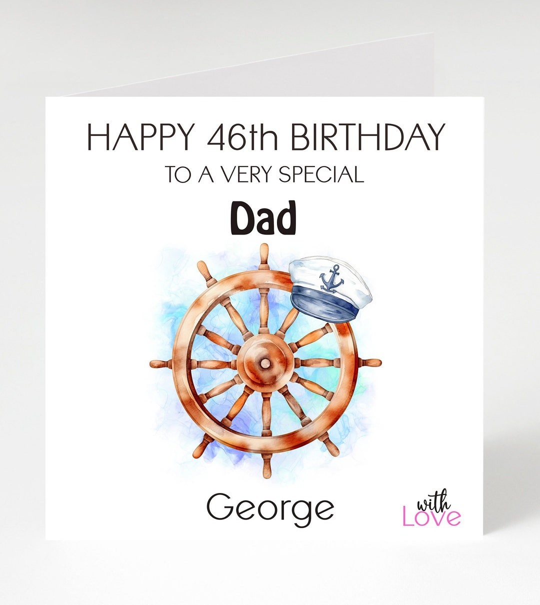 Men's Birthday Card, Sea Birthday Card, Captain Birthday Card ...