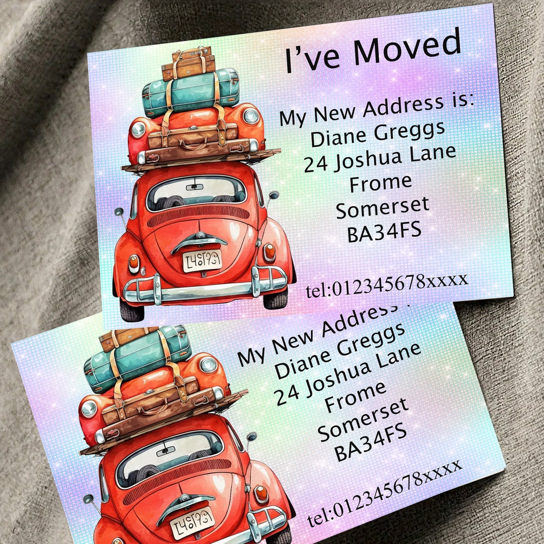 Change of Address Cards, New Address Cards for Moving House, We Have ...