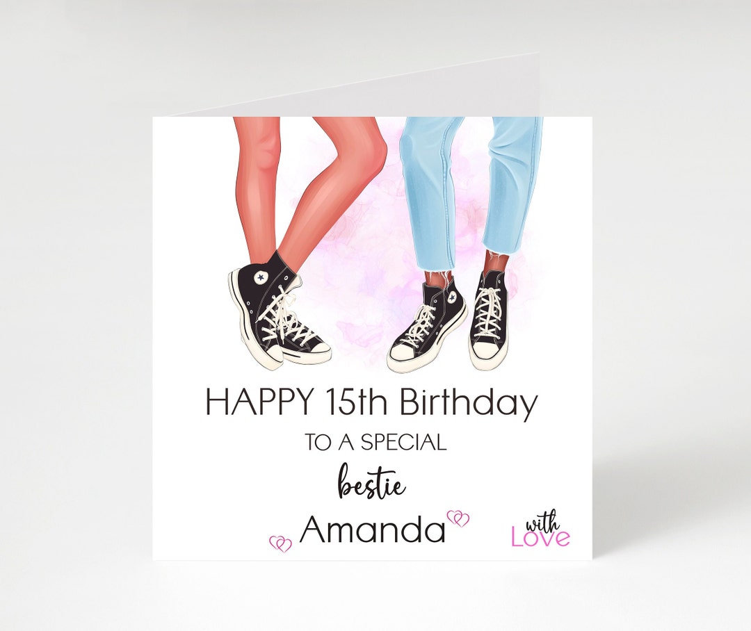 Best Friend Birthday Card, Personalised Birthday Card for Girls, Sister ...
