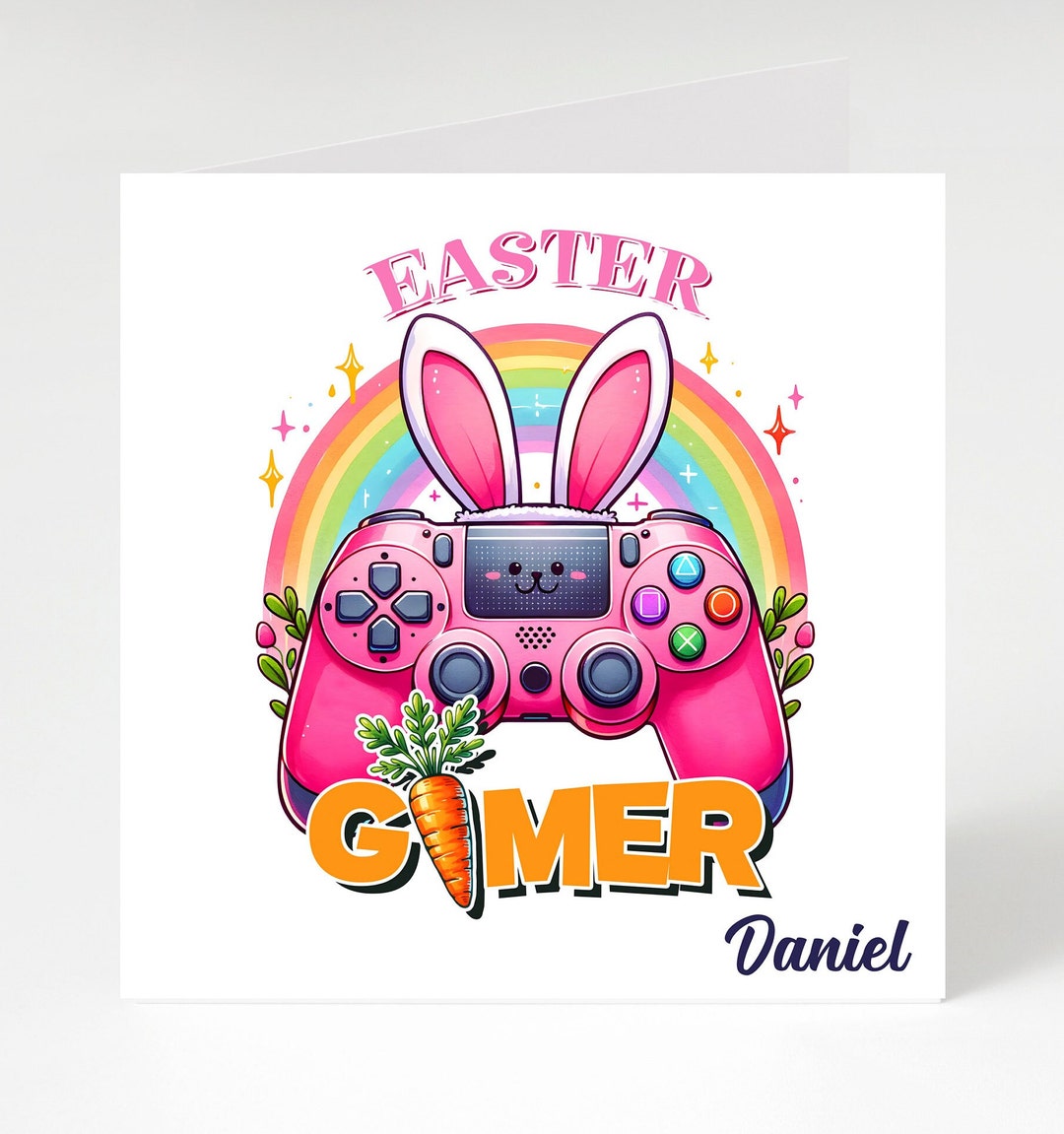 Personalised Easter Card, Gamer Easter Card, Gamer Easter Card for Son ...