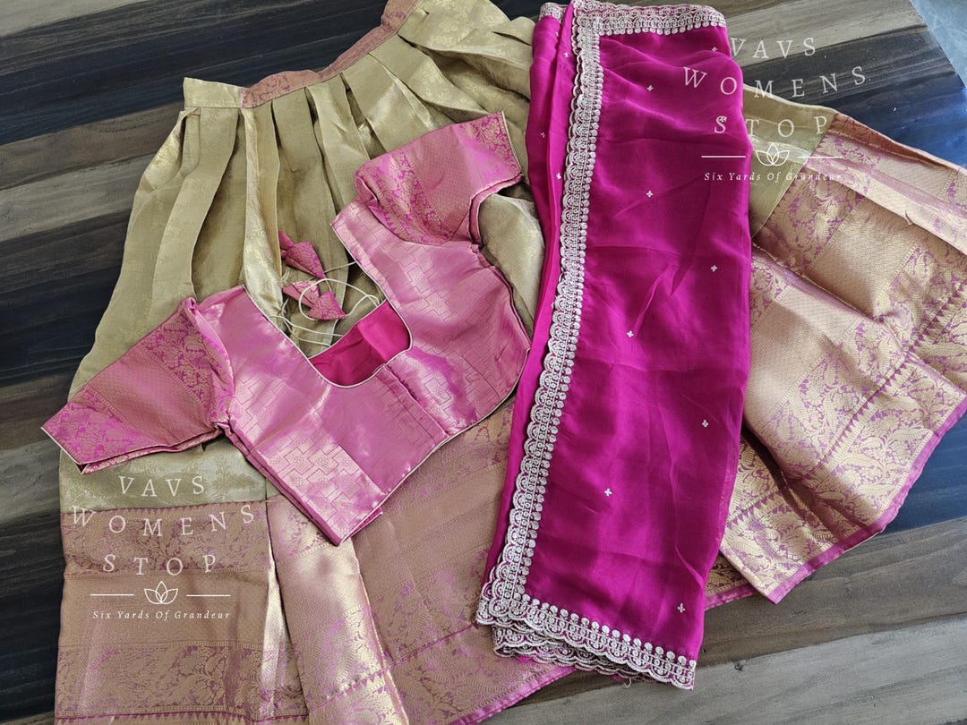 Kora Tissue Lehenga / Langa Voni Set Size 38 Expandable up to 44. Ready ...