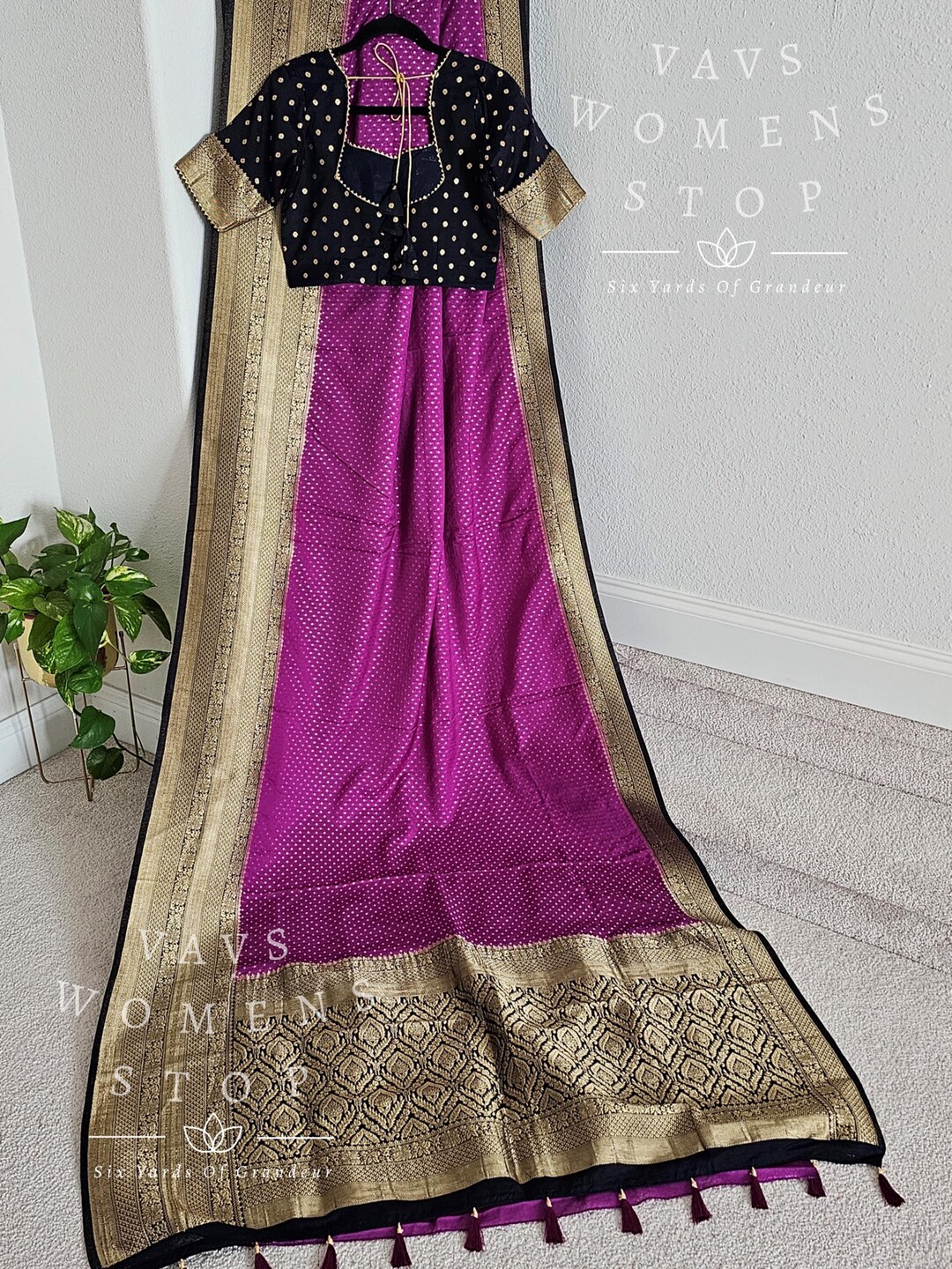 Size 36 Extends to 42. Fancy Semi Warm Benarasi Silk Saree - Blouse ...