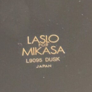 Laslo for Mikasa “ Dusk” Black Sea Shell Shaped 10” Plate Made in Japan ...