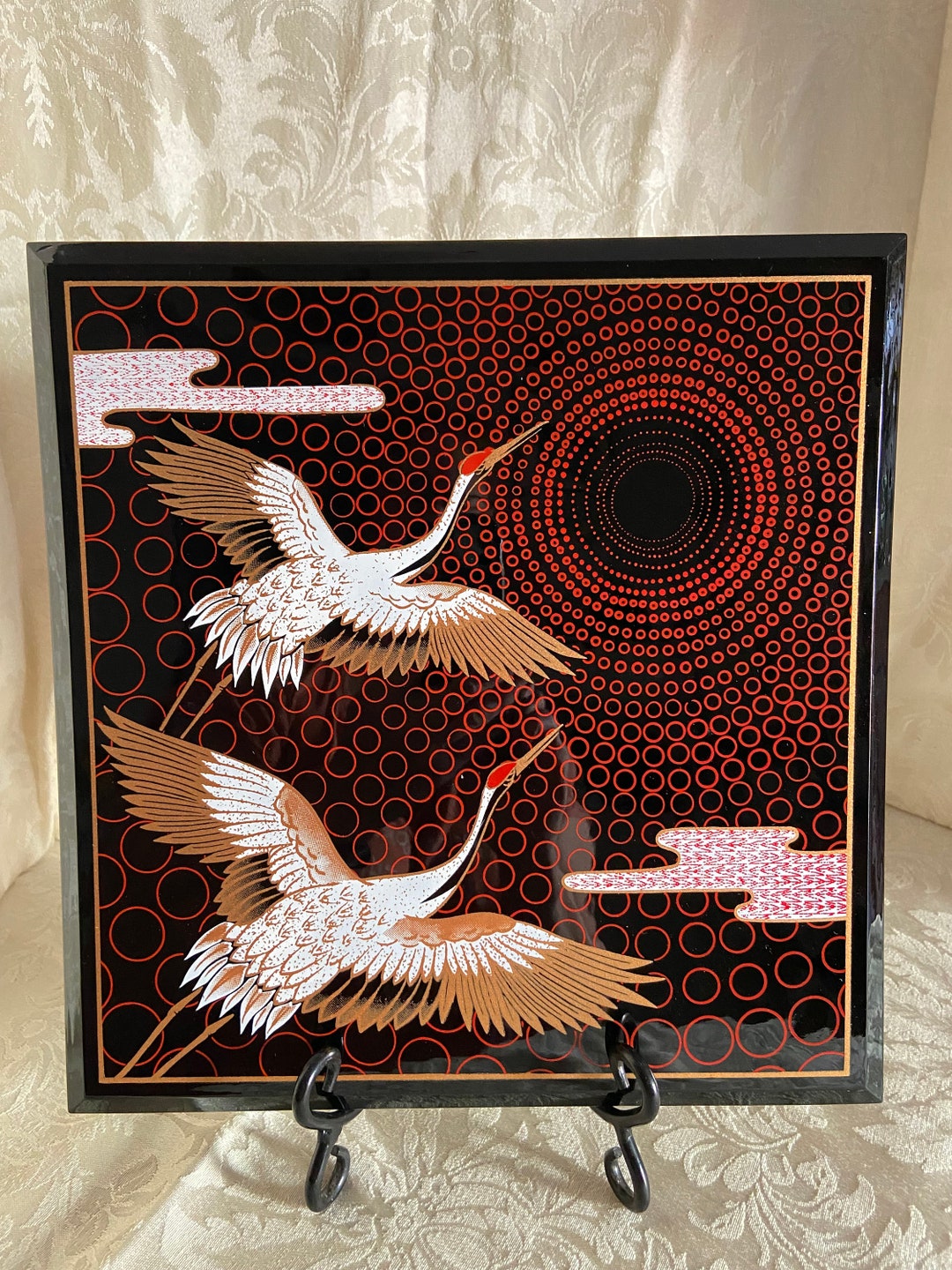 VTG Lacquered Black Photo Album/scrape Book With Flying , Srednick ...