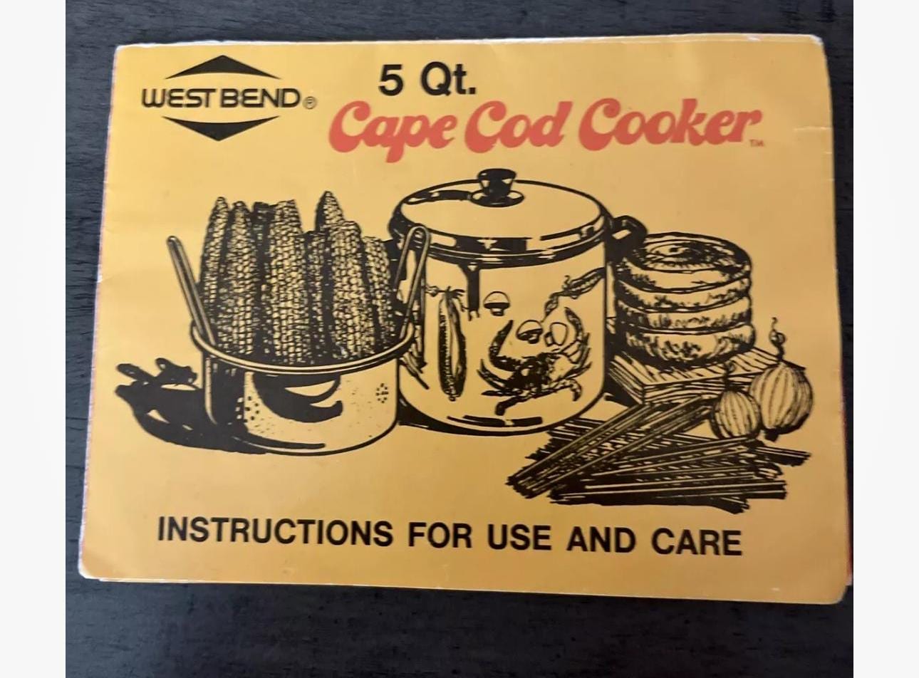VTG West Bend 5 Qt. Enameled Stockpot Cape Cod Crab Cooker/fryer ...