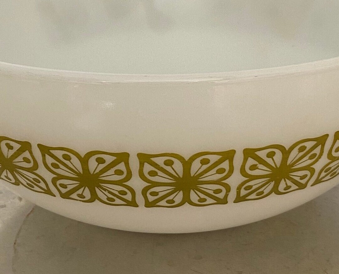 VTG Pyrex Verde Square Flowers 444 Cinderella Mixing Bowl 4qt - Etsy