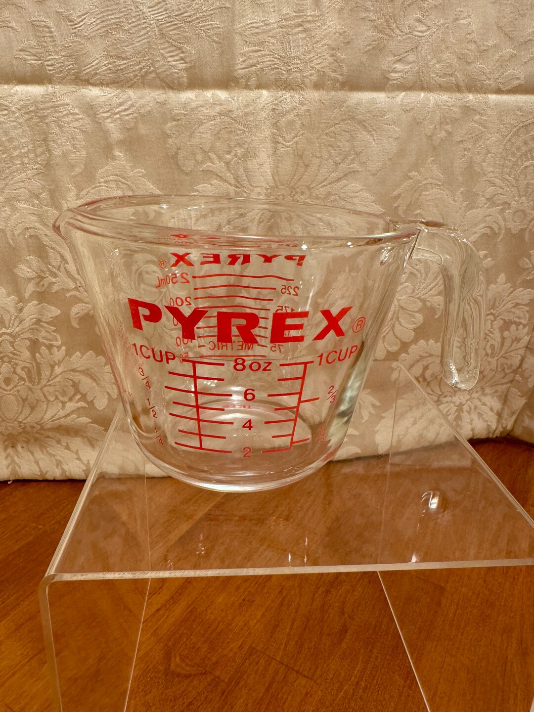 PYREX Vintage 1 Cup Glass Measuring Cup Pitcher Open Handled 508. the ...