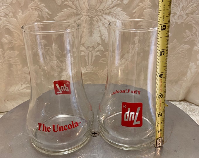 VTG 7up the Uncola Upside Down Soda Glasses From the 1970's Set of 2 - Etsy