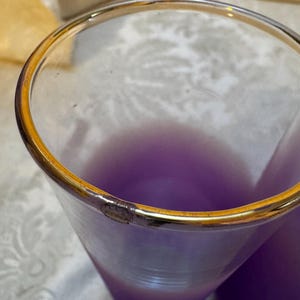 MCM 1950s Blendo Lavender/ Lilac Purple Ombre High Ball Tumblers With ...