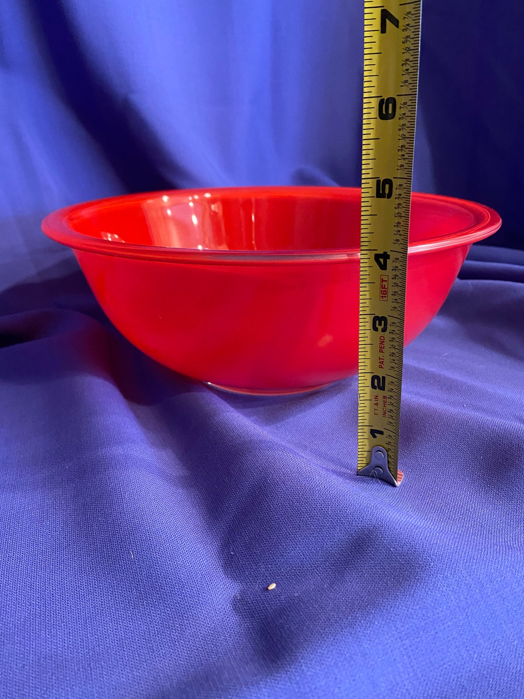 Pyrex VTG Clear Bottom Large Red Mixing Bowl 10x4” 2.5L #325 - Etsy