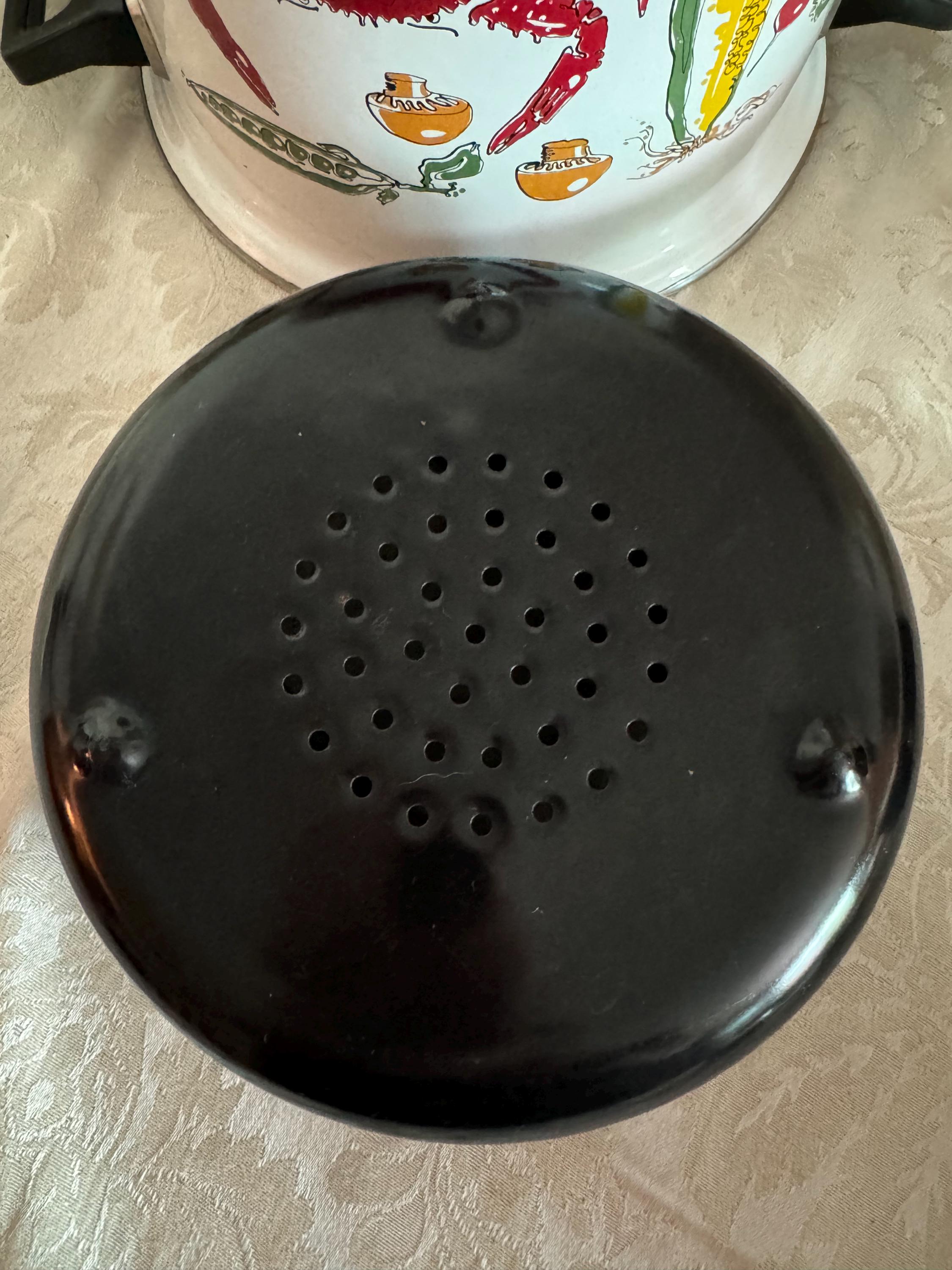 VTG West Bend 5 Qt. Enameled Stockpot Cape Cod Crab Cooker/fryer ...