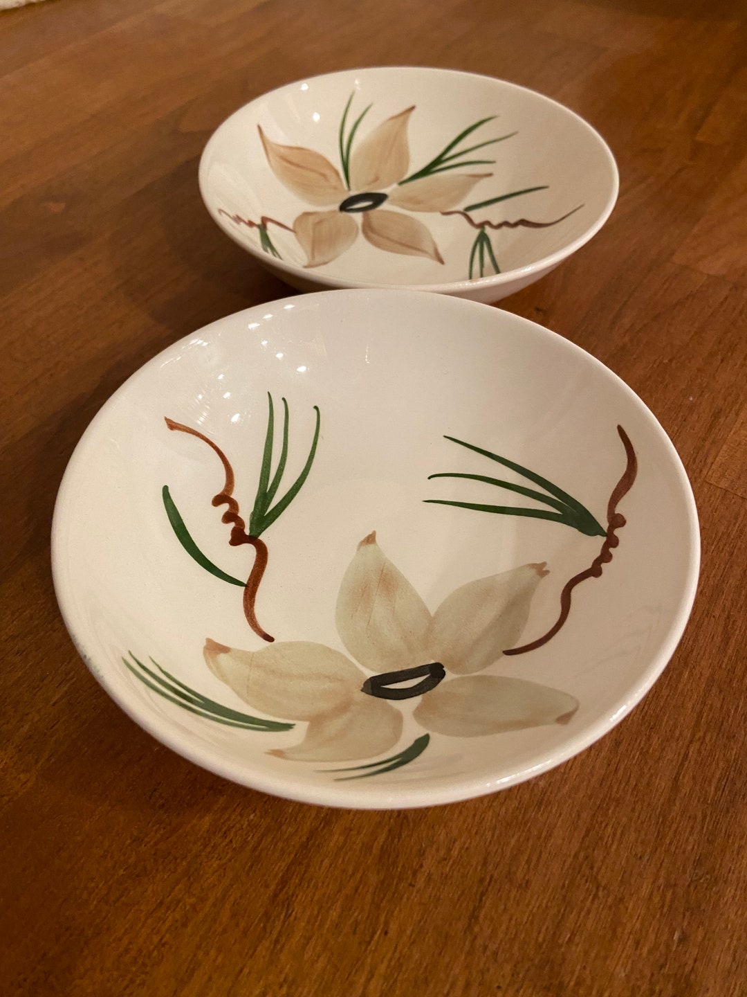 VTG 5.5” American Heritage Dinnerware Hand Painted Magnolia Design Set ...